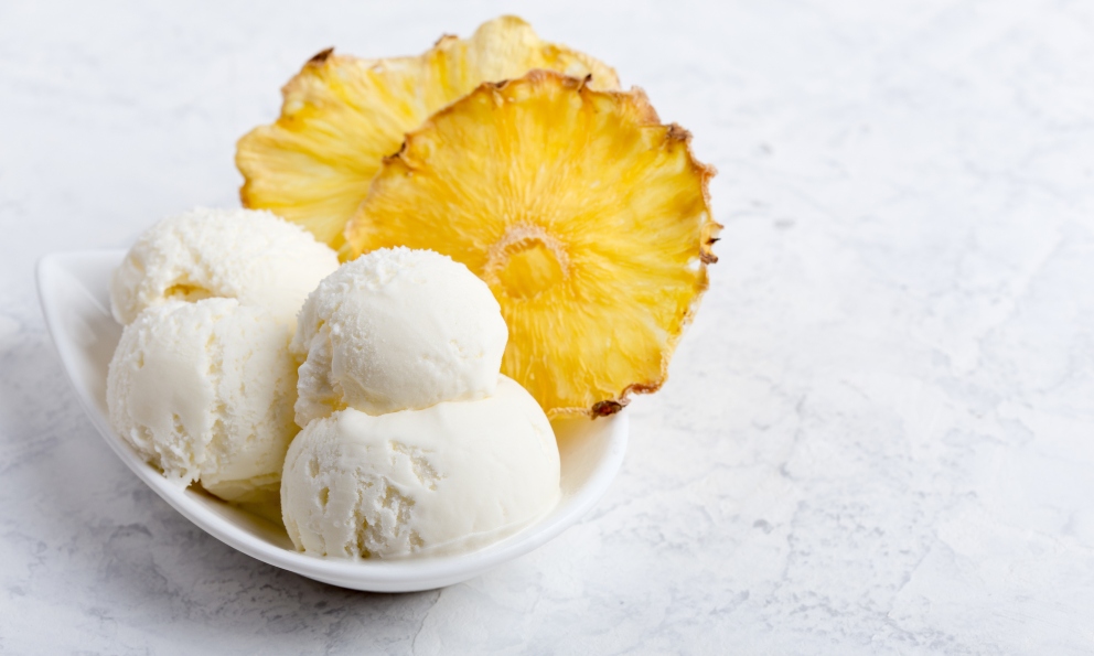 Receta de helado casero de piña