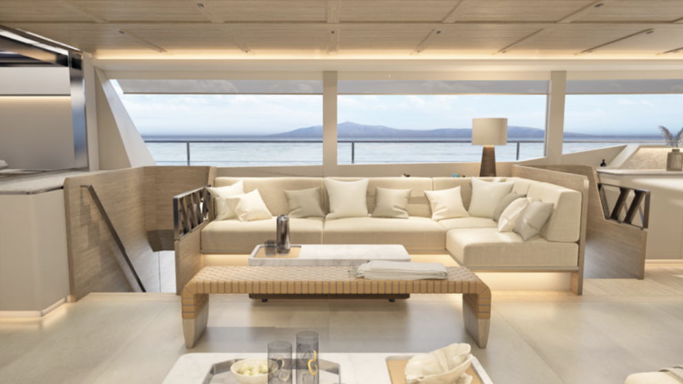 Sofisticado interior y potentes motores, el catamarán con el que soñarás