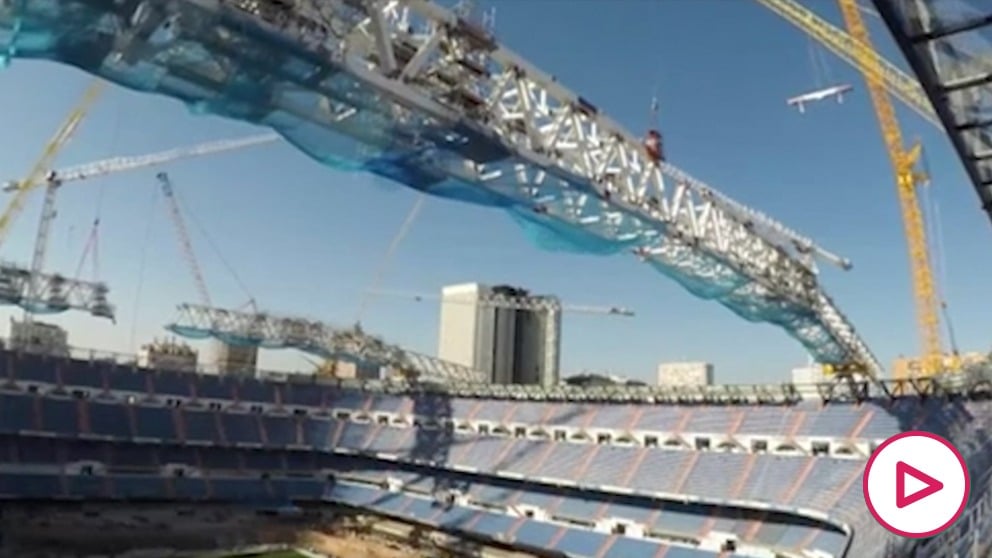 Obras Santiago Bernabéu: vídeo de la nueva cubierta del estadio