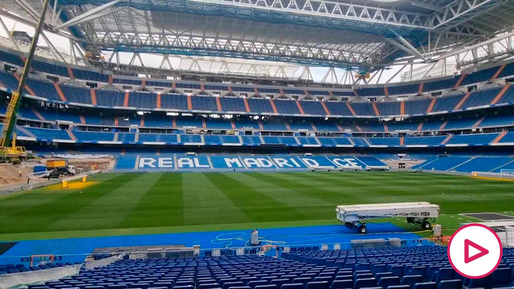 El césped del Santiago Bernabéu vuelve a ser una alfombra