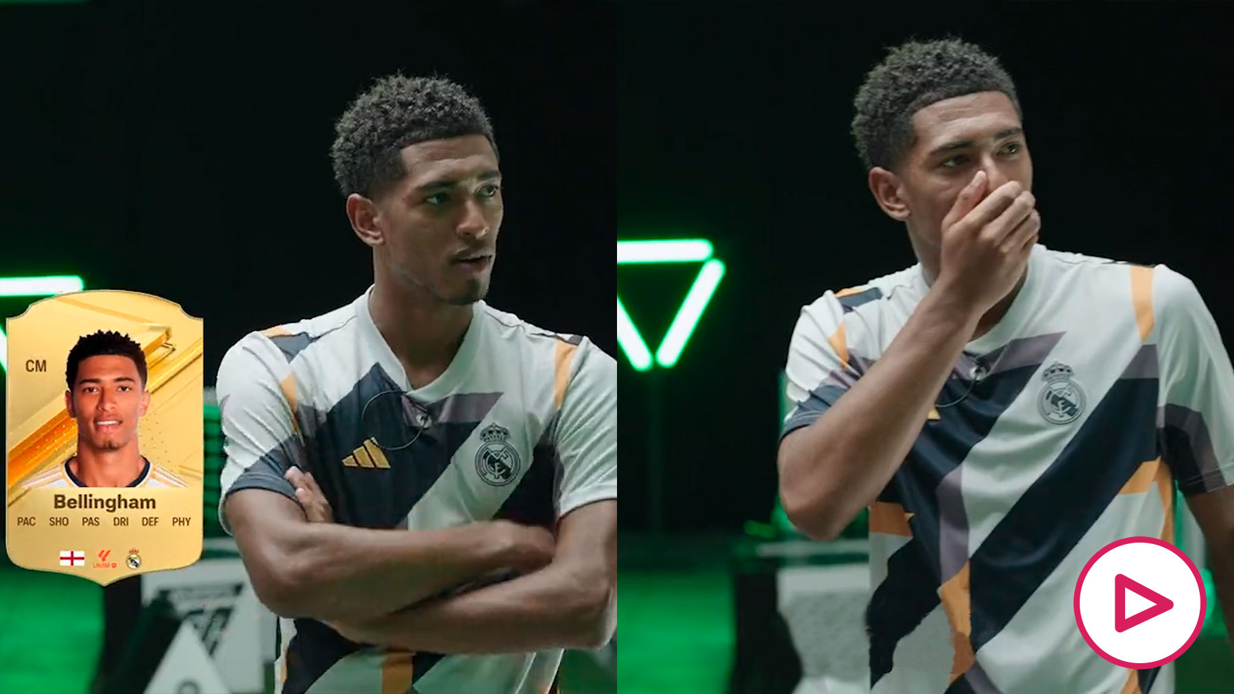 Bellingham conoce su media en el FIFA y su reacción no tiene desperdicio