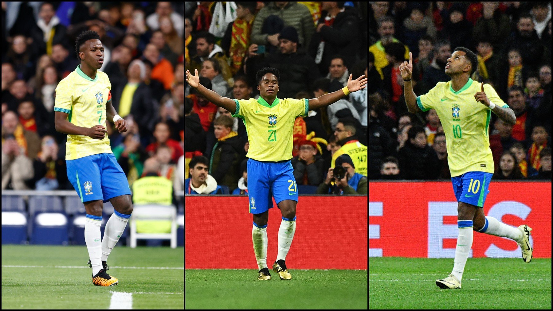 Vinicius, Rodrygo y Endrick, el tridente que ilusiona al Bernabéu