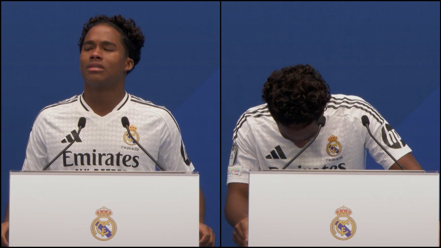 Endrick rompe a llorar en su presentación con el Real Madrid: "Siempre ...