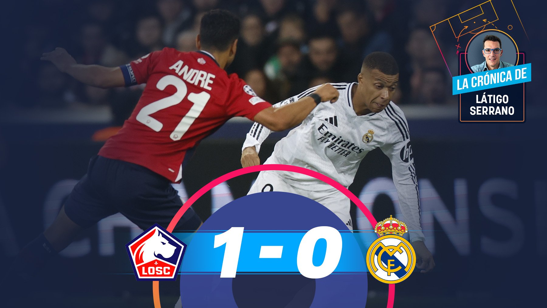 Resumen Lille - Real Madrid: El Rey va desnudo