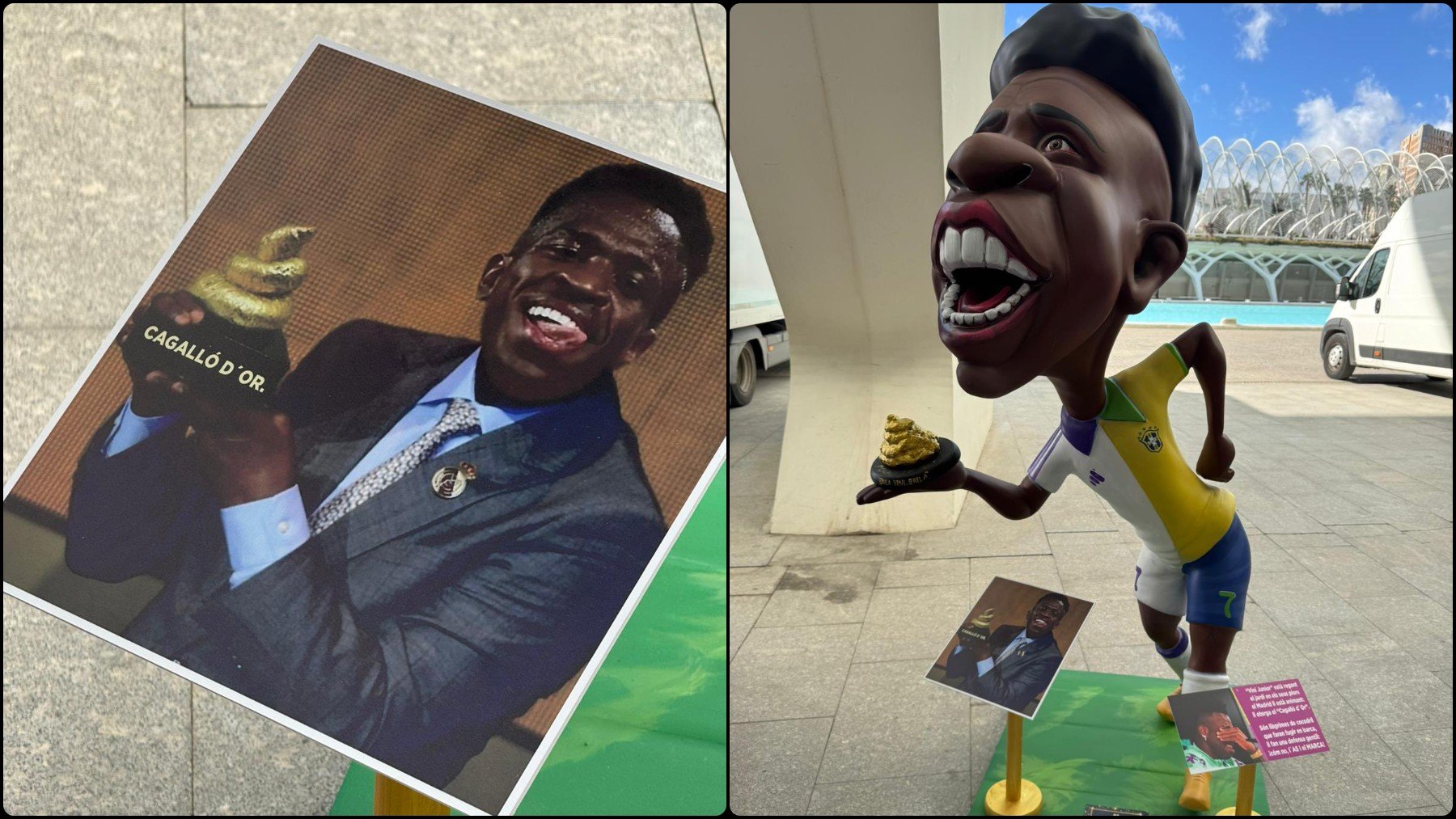 Las Fallas se ríen de Vinicius con un ninot premiado con un excremento ...
