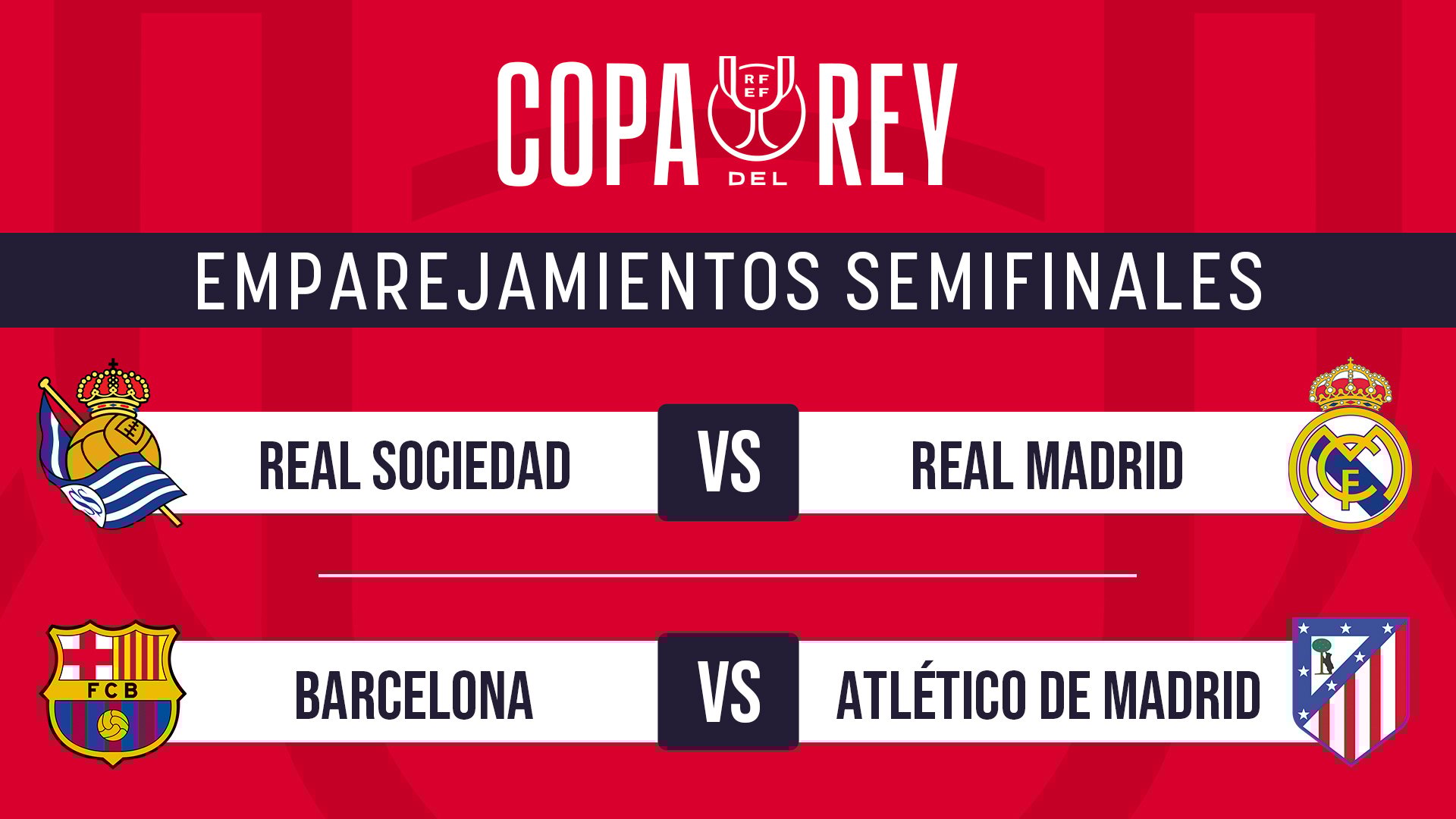 El Real Madrid se medirá a la Real Sociedad y habrá un Barcelona ...