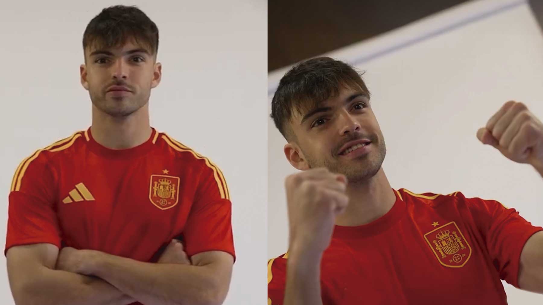 Asencio estrena la camiseta de la selección española