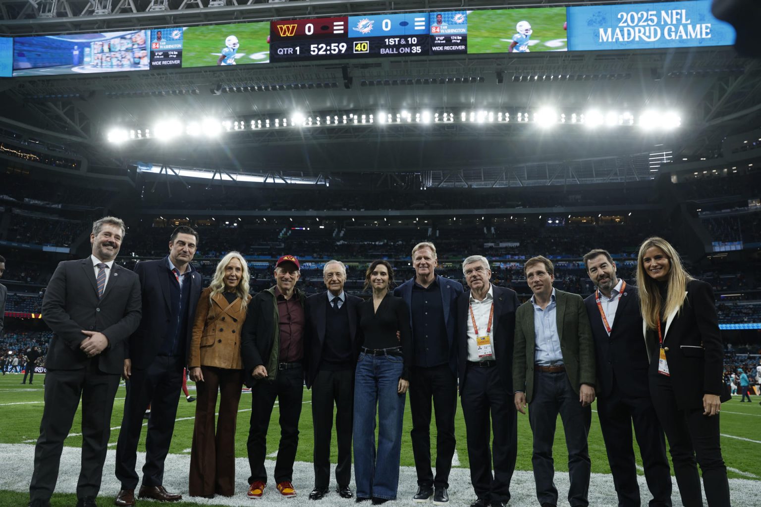 El Bernabéu se llena de celebridades VIP para el súper evento de NFL