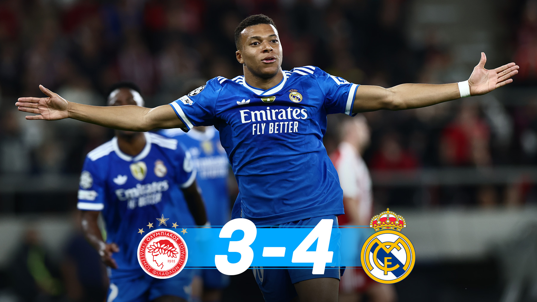 Olympiacos Vs. Real Madrid: Mbappé deshace la cama