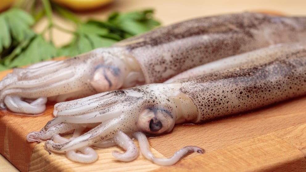 Receta de Brocheta de calamar al ajillo