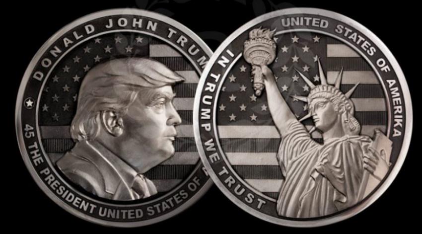 Crean en Rusia una moneda conmemorativa de Donald Trump que vale 10.000 ...