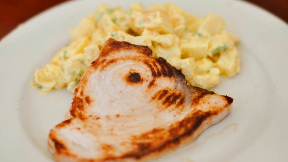 Caella a la plancha, receta rápida