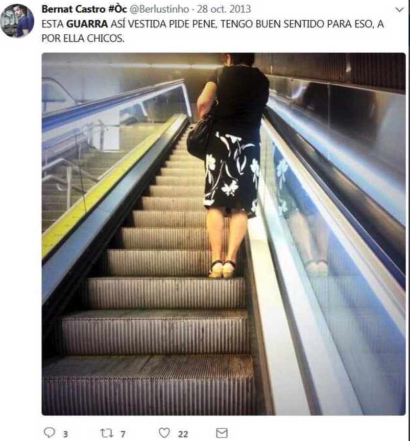 Bernat Castro, asesor de Rufián, en Twitter: una mujer "tenía la ...