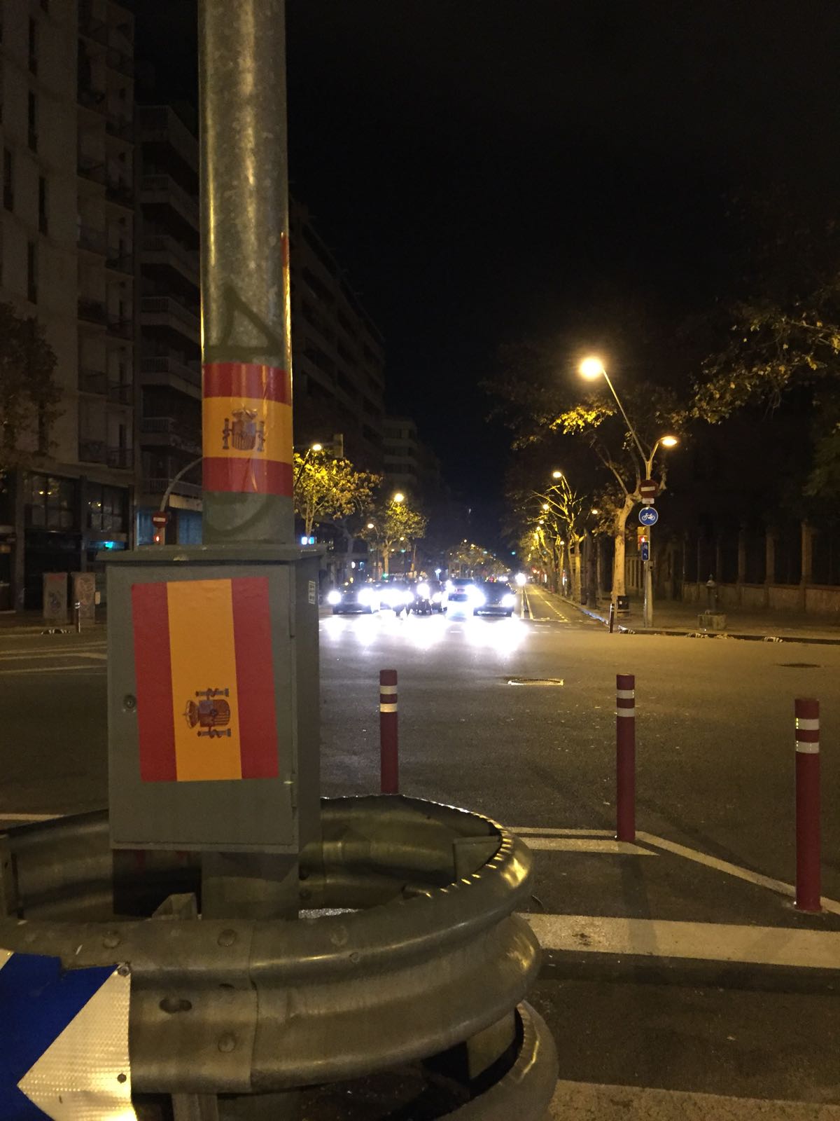 Elecciones Catalanas Banderas Españolas Inundan Barcelona Lérida Y