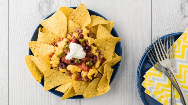 Receta de Nachos con carne tradicional de México