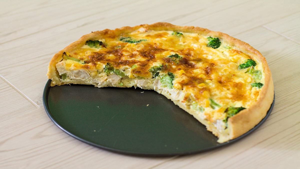 Receta de Quiche de pollo fácil de preparar paso a paso