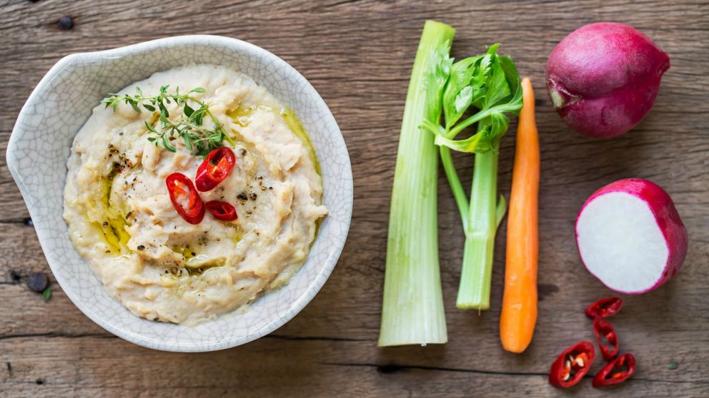 Receta de Hummus de judías blancas, sana y deliciosa