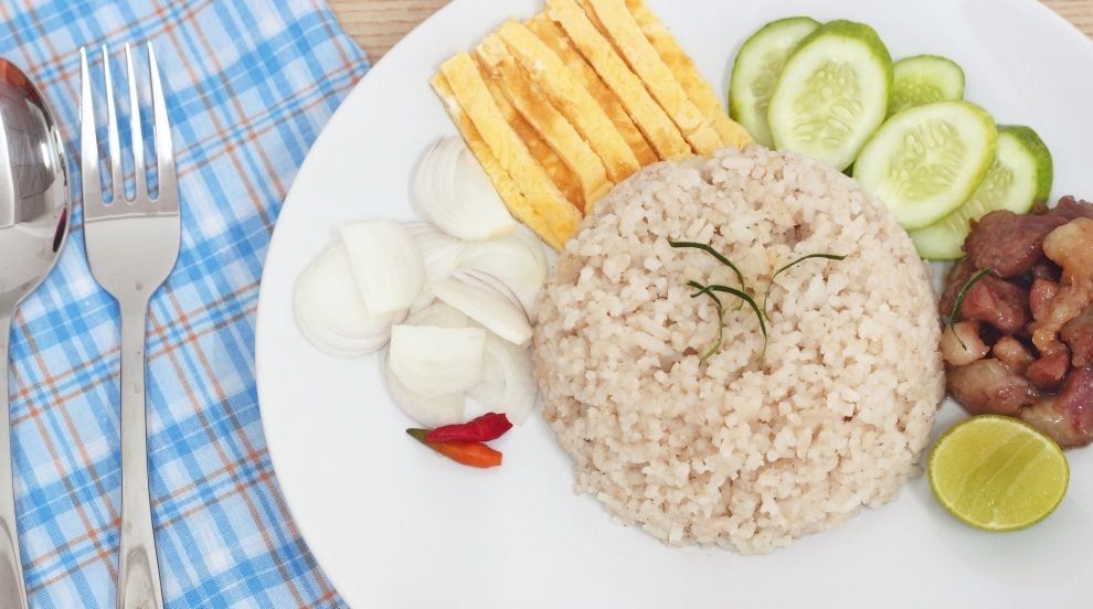 Receta de Arroz con mango y pepino
