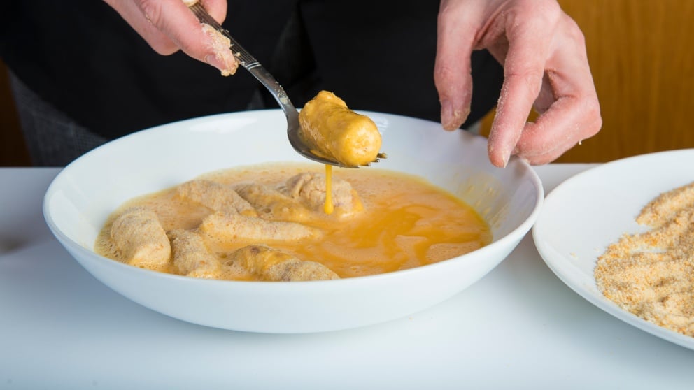 Receta de croquetas de pollo y huevo duro