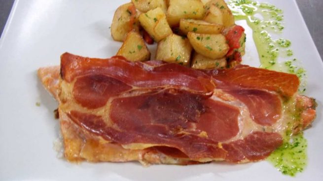 Jamón serrano crujiente al horno