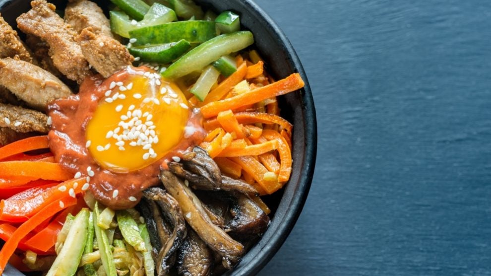 Receta de Bibimbap coreano