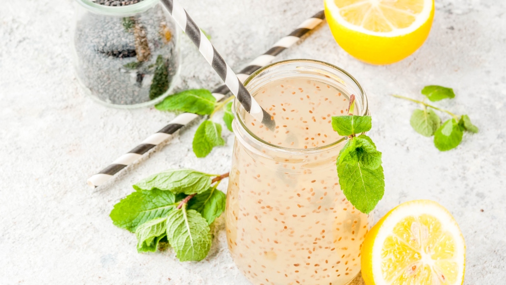 Receta de agua de limón con semillas de chía