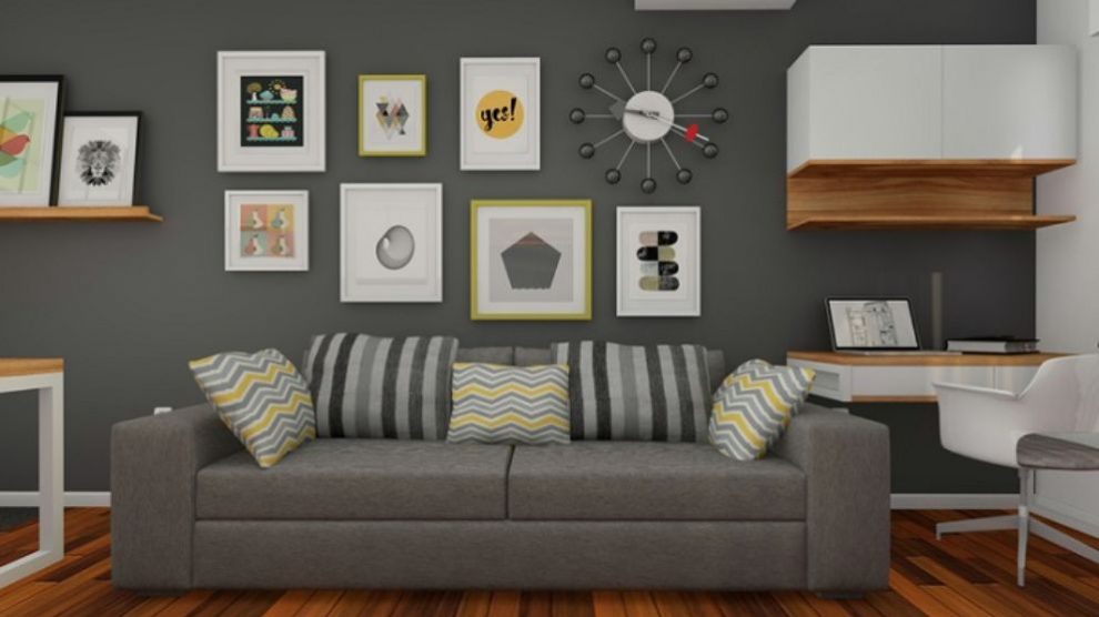 Cómo hacer una composición de cuadros en la pared