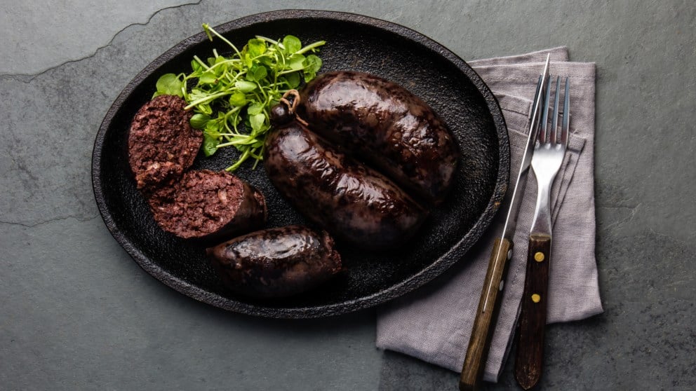 Receta de calamar relleno de morcilla