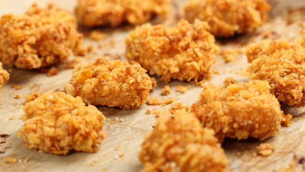 Receta de Pollo rebozado con cereales al horno
