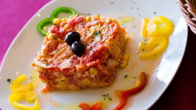 Receta de Timbal de marisco y verdura