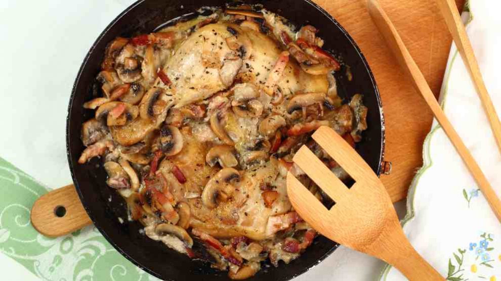 Receta de Salteado de pollo con setas y jengibre
