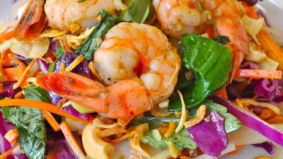 Receta de Ensalada de marisco y fresas