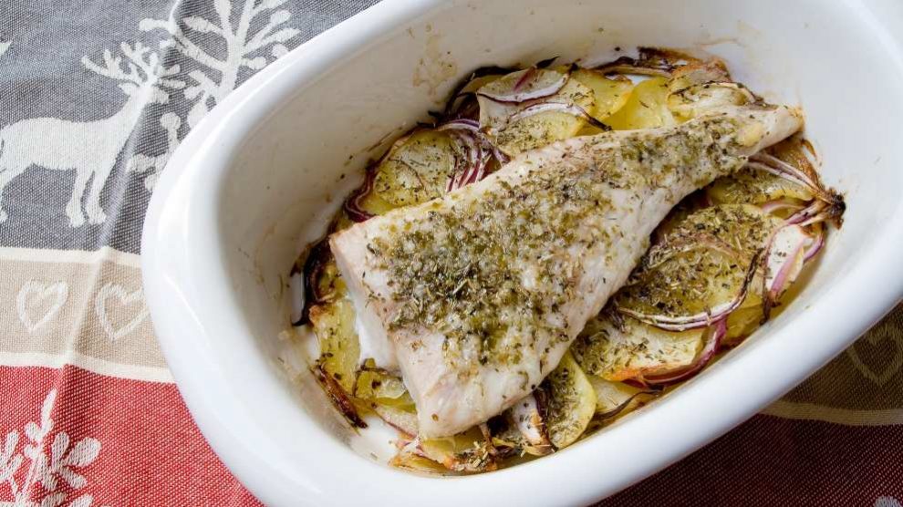 Receta de Filetes de carpa al horno con verduras