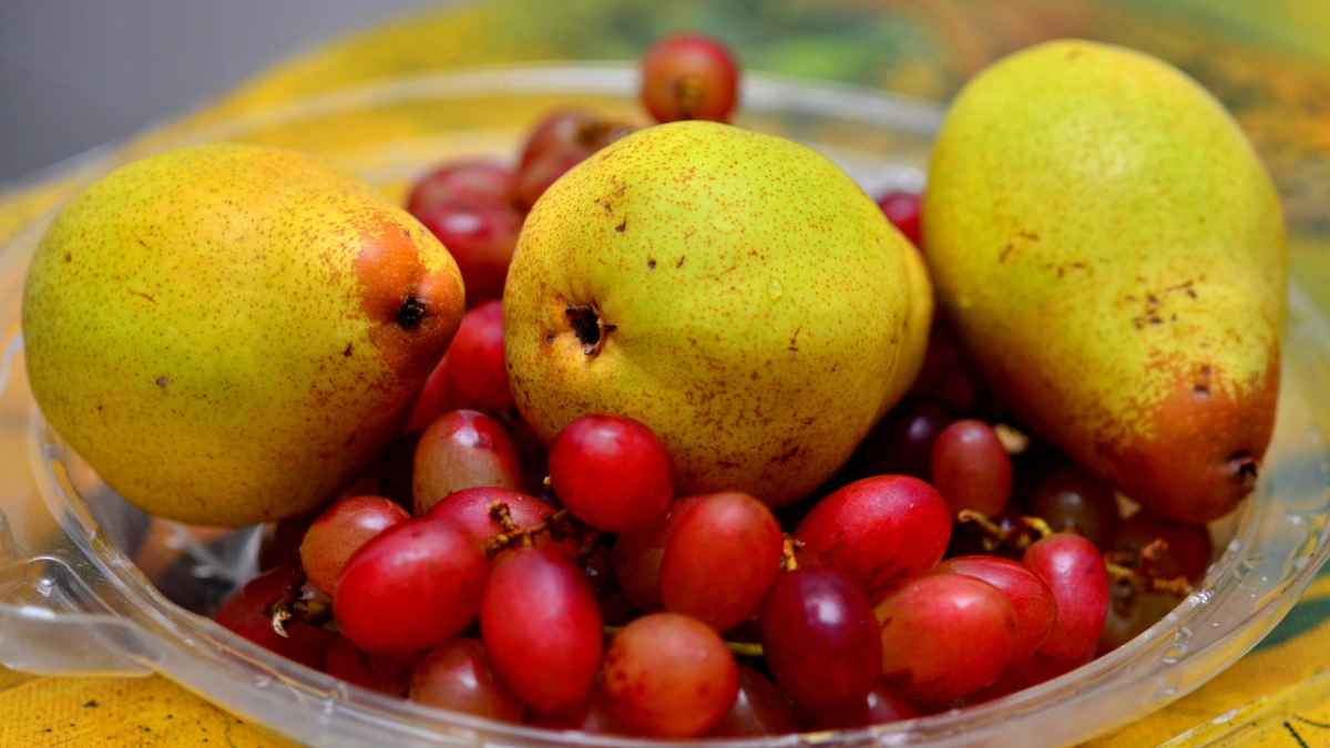 Receta de Tarta de pera y uva