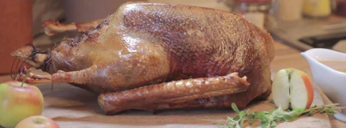 Receta de oca asada con col