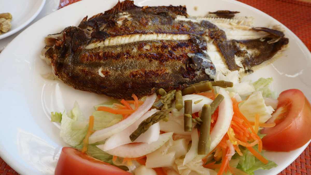 Receta de Lenguado con calabacín y queso