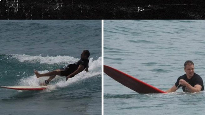 Matt Damon sorprende a sus fans con esta imagen haciendo surf