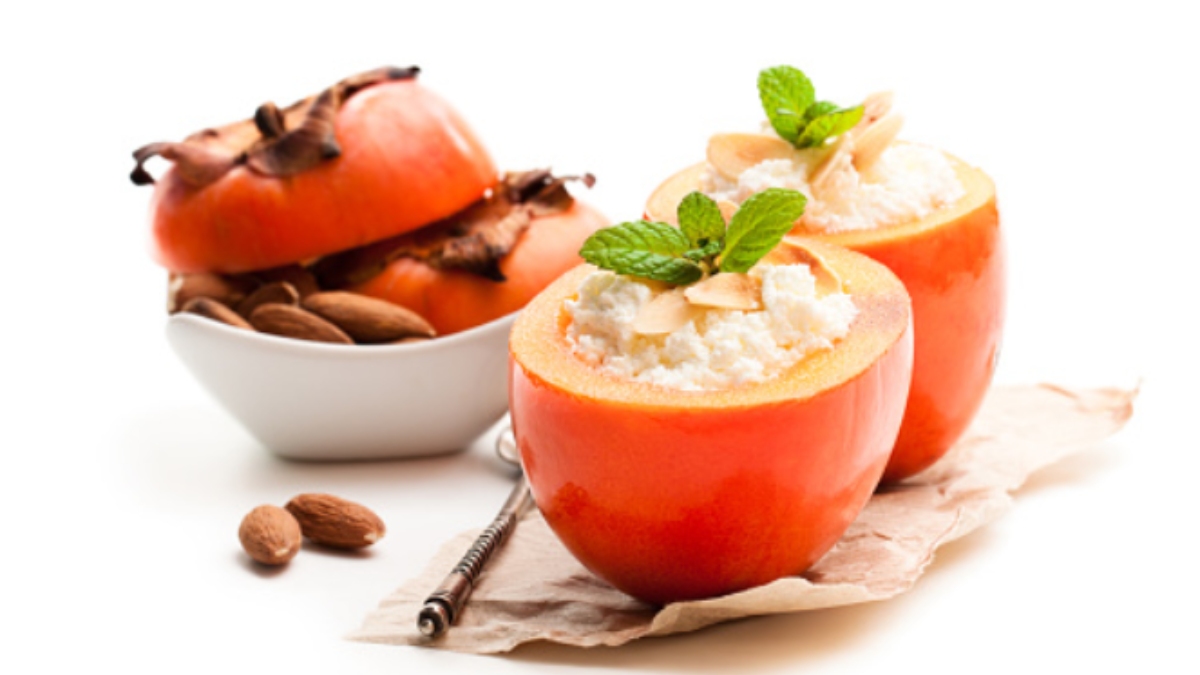 Receta de caquis rellenos sin azúcar