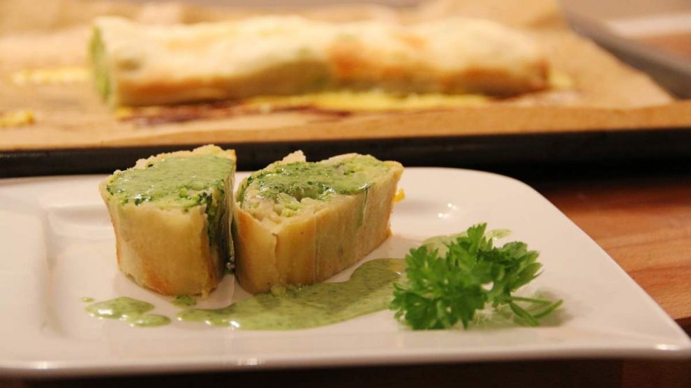 Strudel de verduras, receta vegetariana
