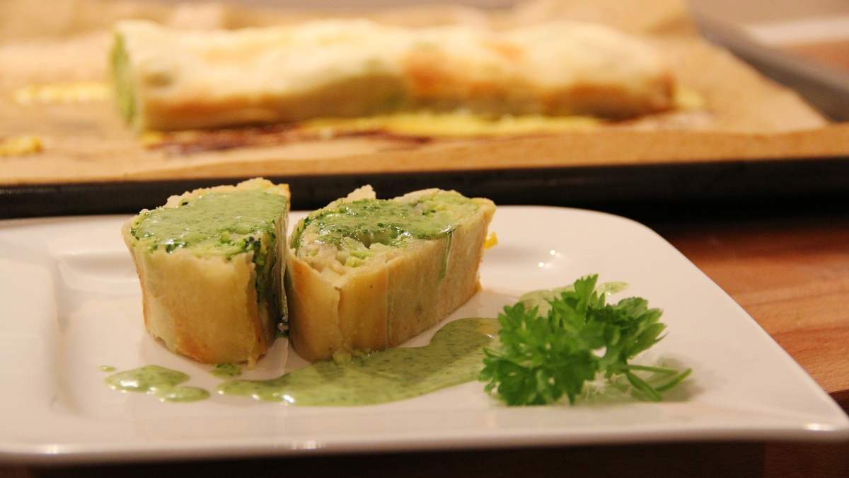 Strudel de verduras, receta vegetariana
