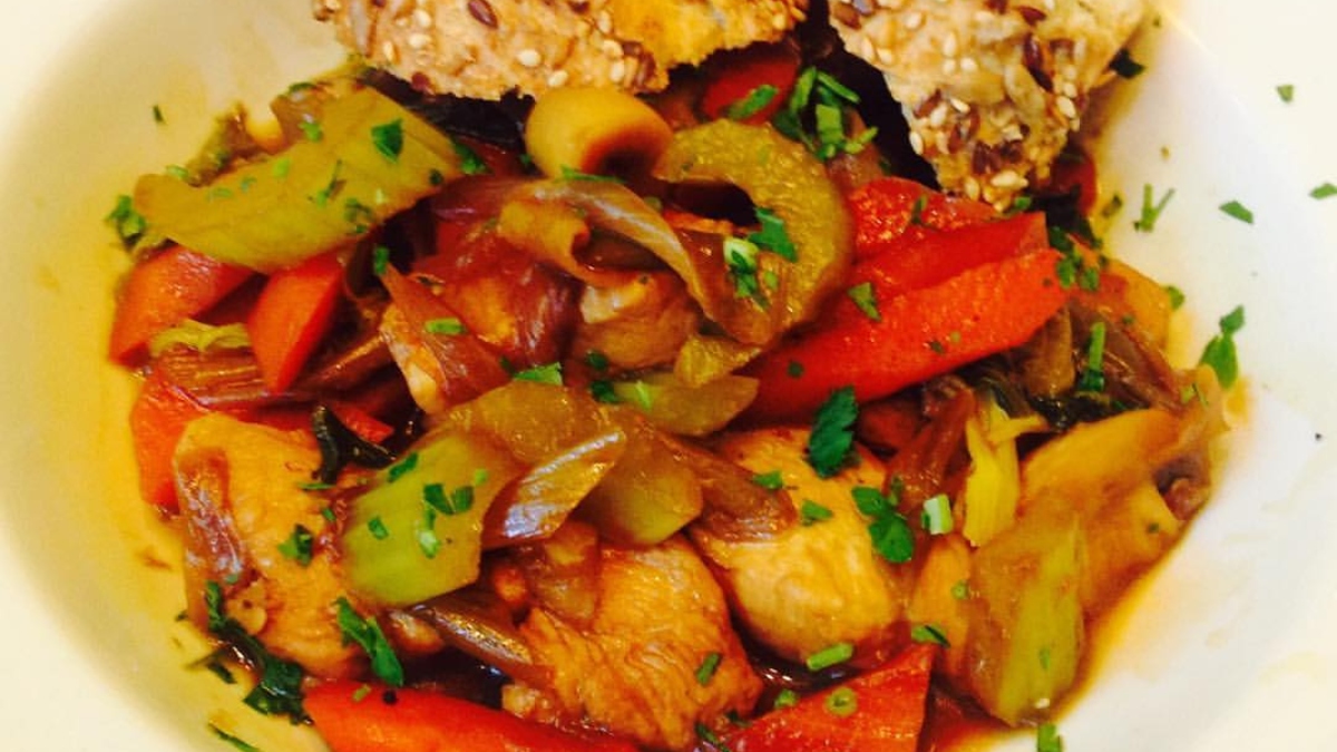 Chow fan de pollo, receta sencilla