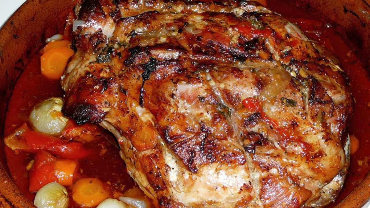 Jamón asado, receta gallega