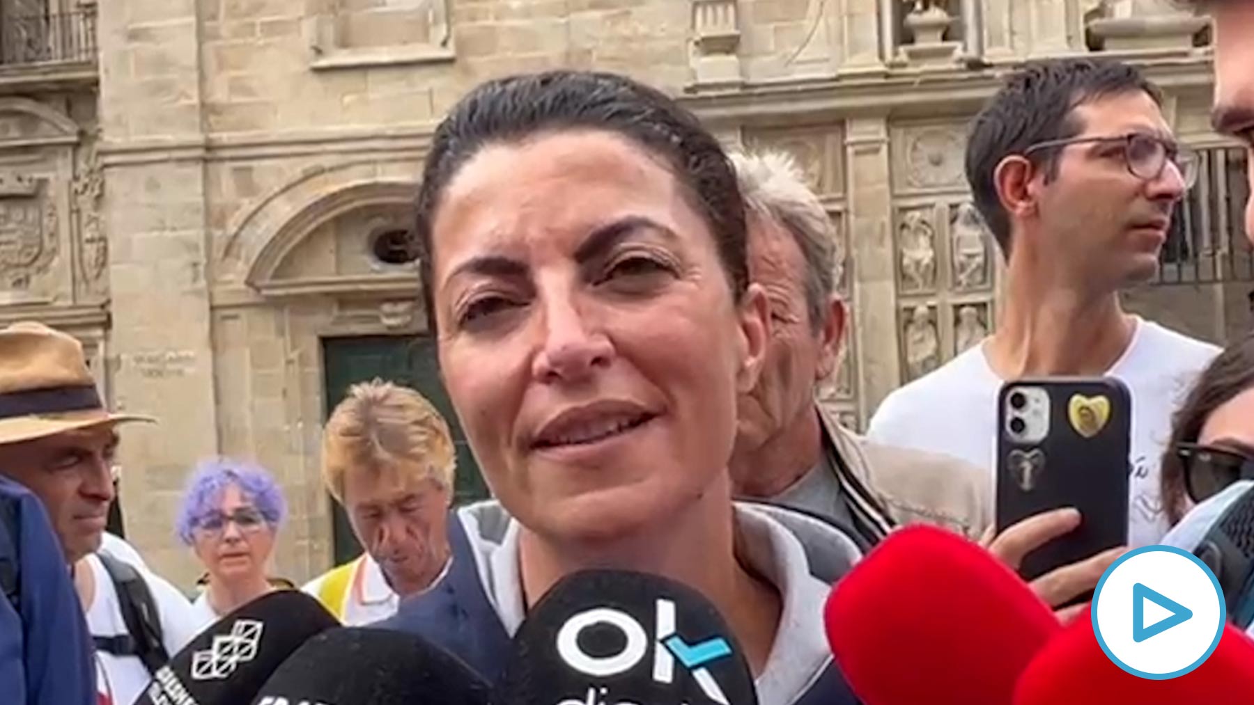 Olona emocionada en Santiago tras el Camino: "Es un punto de salida"