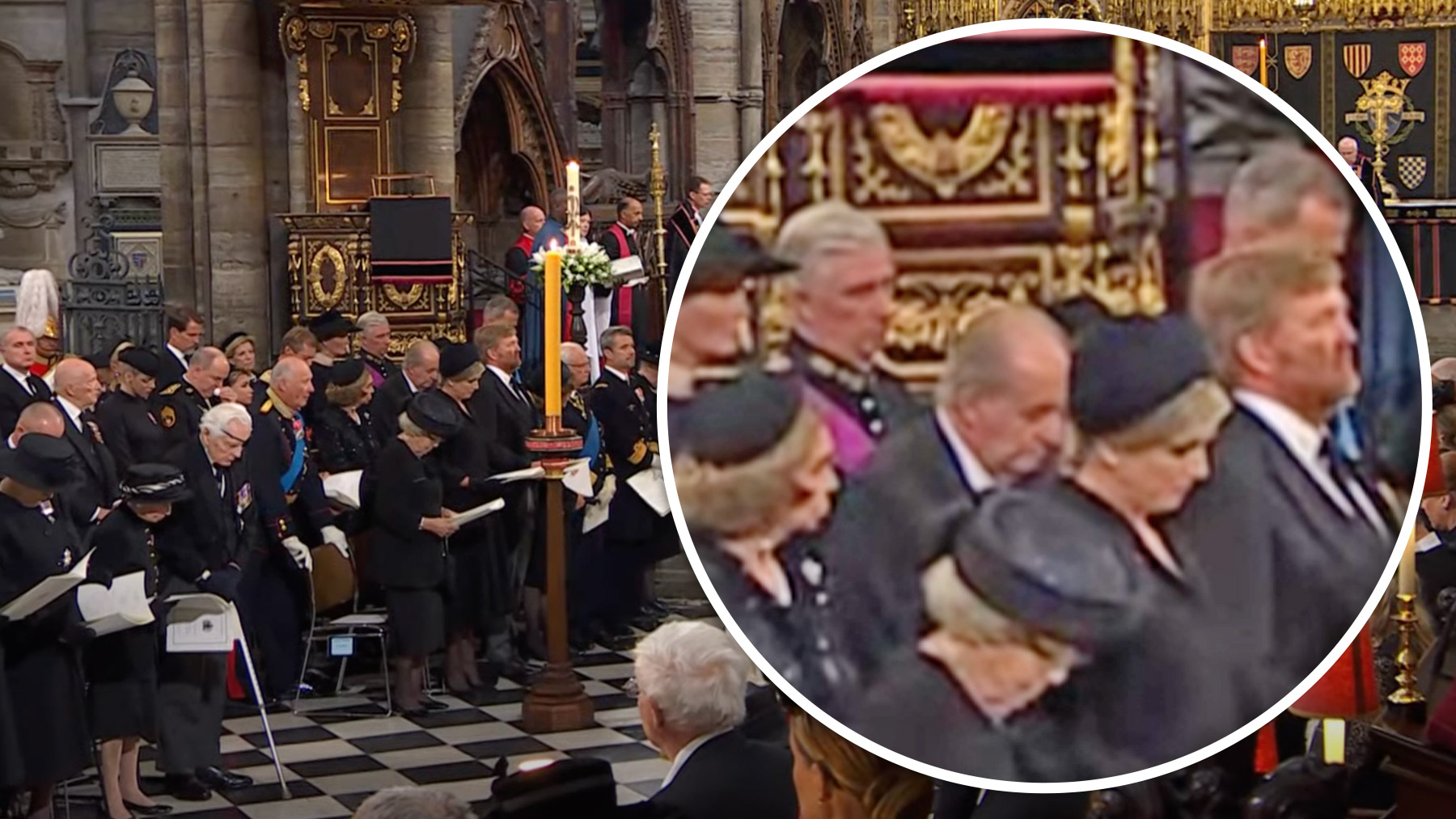 Buckingham sienta a los Reyes Felipe VI y Letizia junto a Juan Carlos I ...