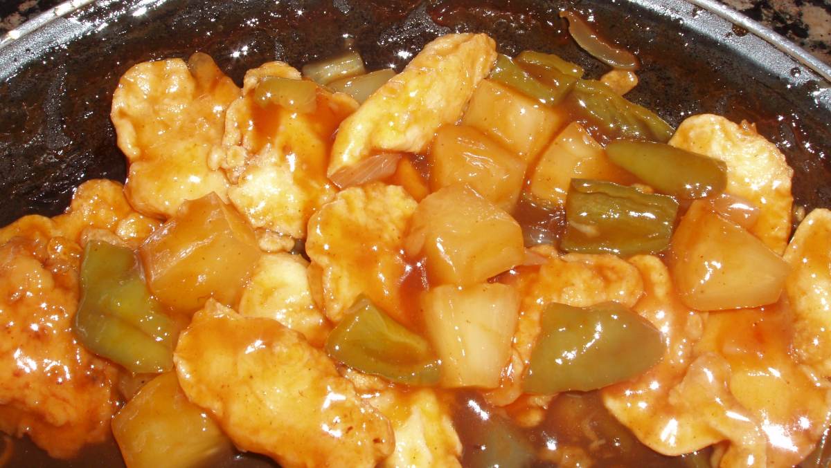 Receta de pollo a la piña hondureño