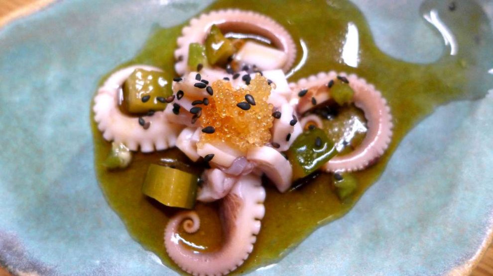 Receta de aemono de pulpo con encurtidos