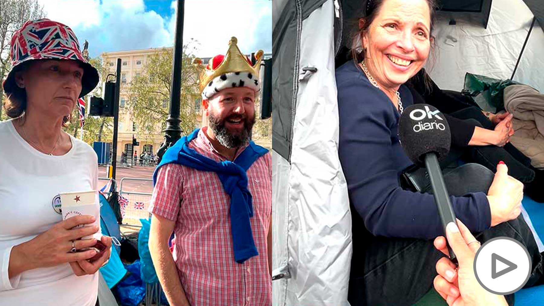 Ciudadanos de todo el mundo acampan en Buckingham