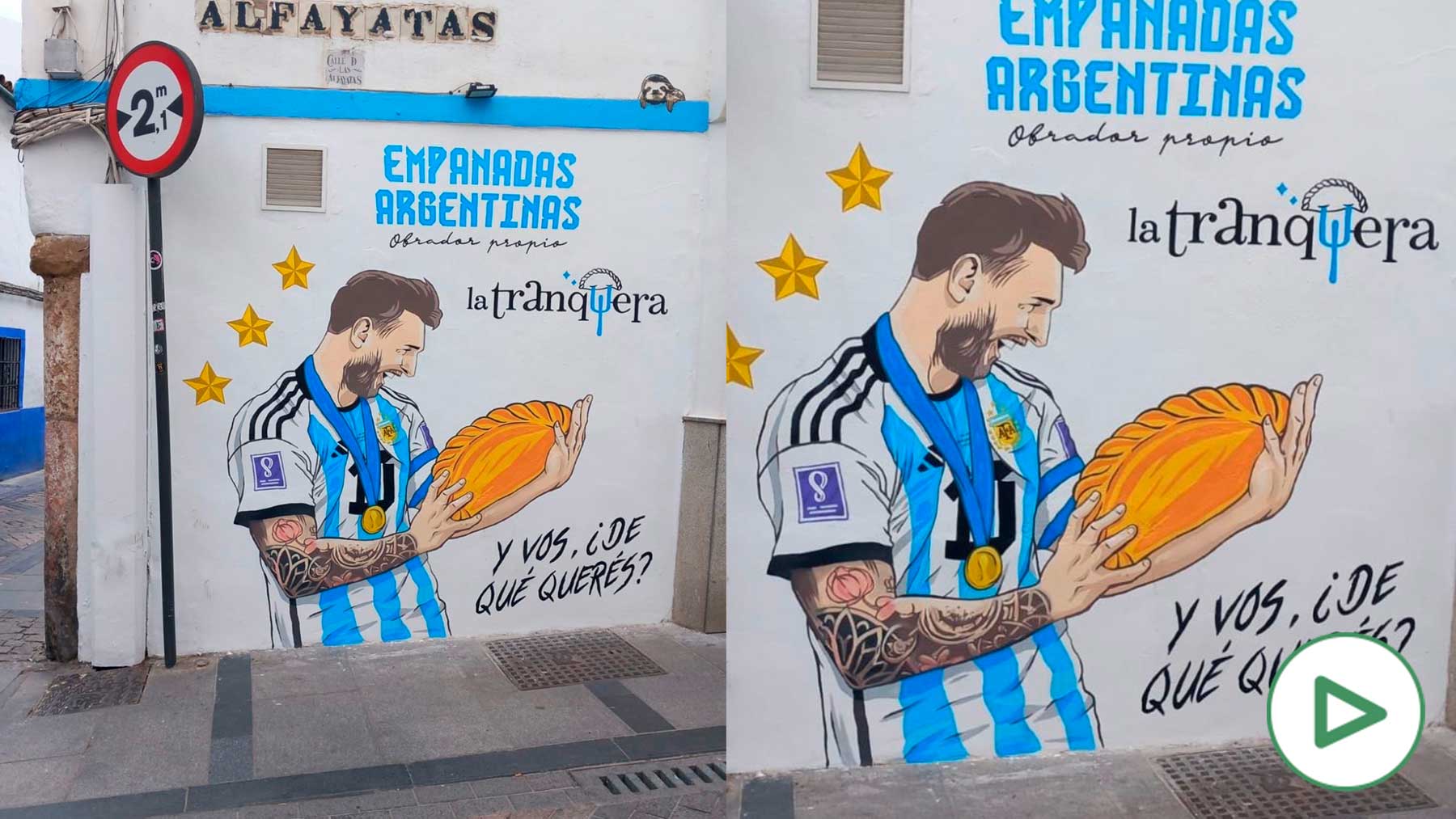 Obligan a un restaurante argentino de Córdoba a borrar un mural de Messi