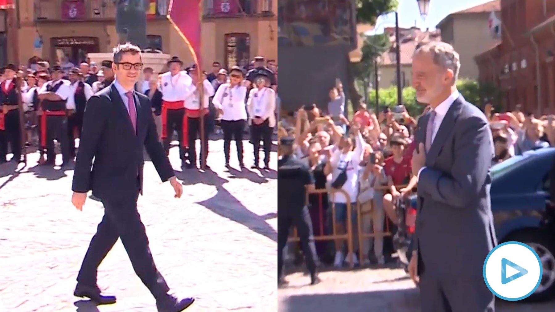 Pitada y gritos de "¡cabrón!" a Félix Bolaños en un acto con vítores al Rey