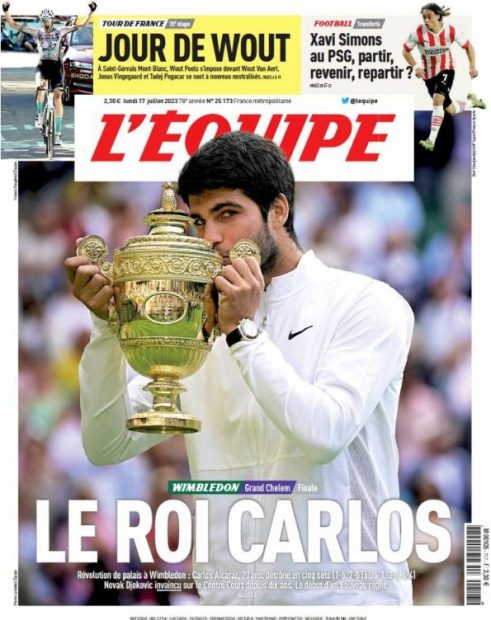 Alcaraz reina en las portadas de todo el mundo tras su histórica ...